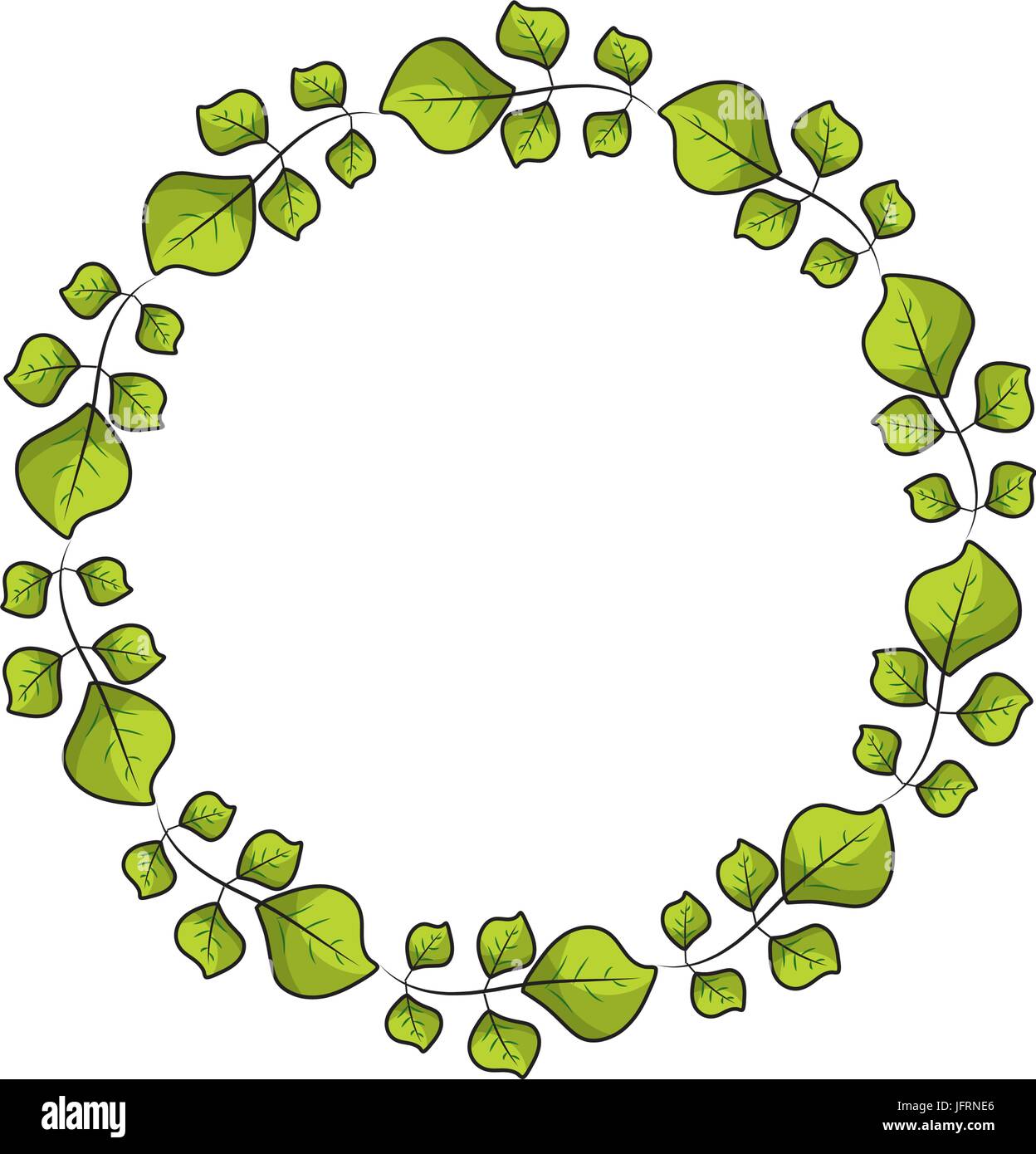 beauty circle of leaves decoration design Stock Vector Image & Art - Alamy