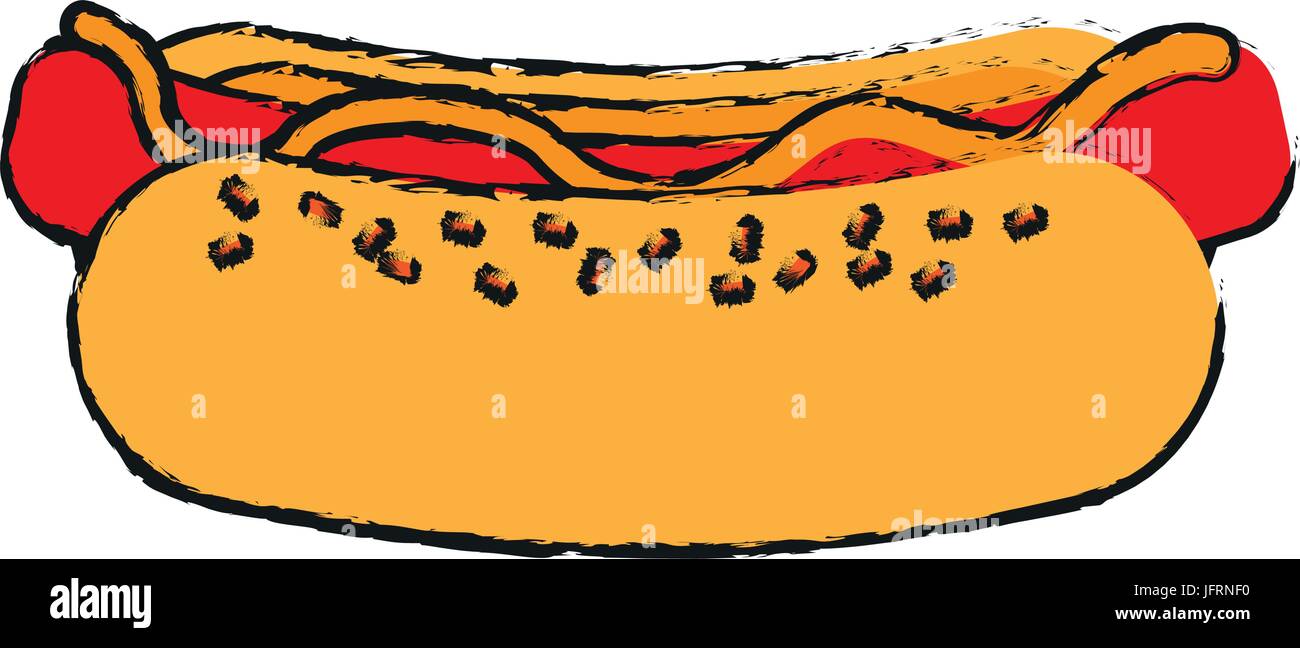 hot dog fast food icon image vector illustration design Stock Vector ...