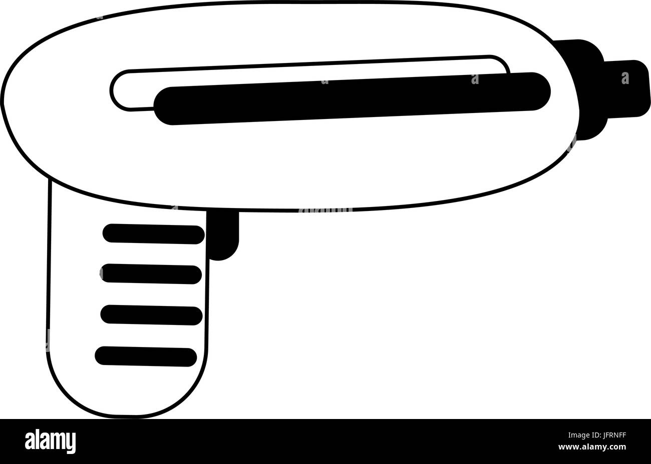 prank gun funny toy icon image vector illustration design black and ...