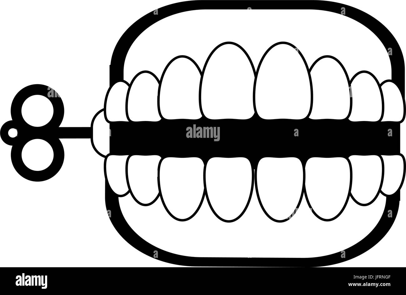 wind up chattering teeth funny toy icon image vector illustration ...