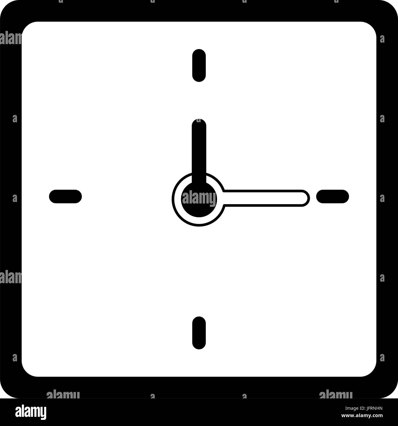 square wall clock icon image Stock Vector Image & Art - Alamy