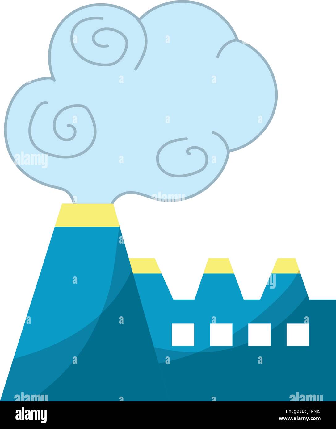 industrial factory pollution with toxic pollution Stock Vector Image ...