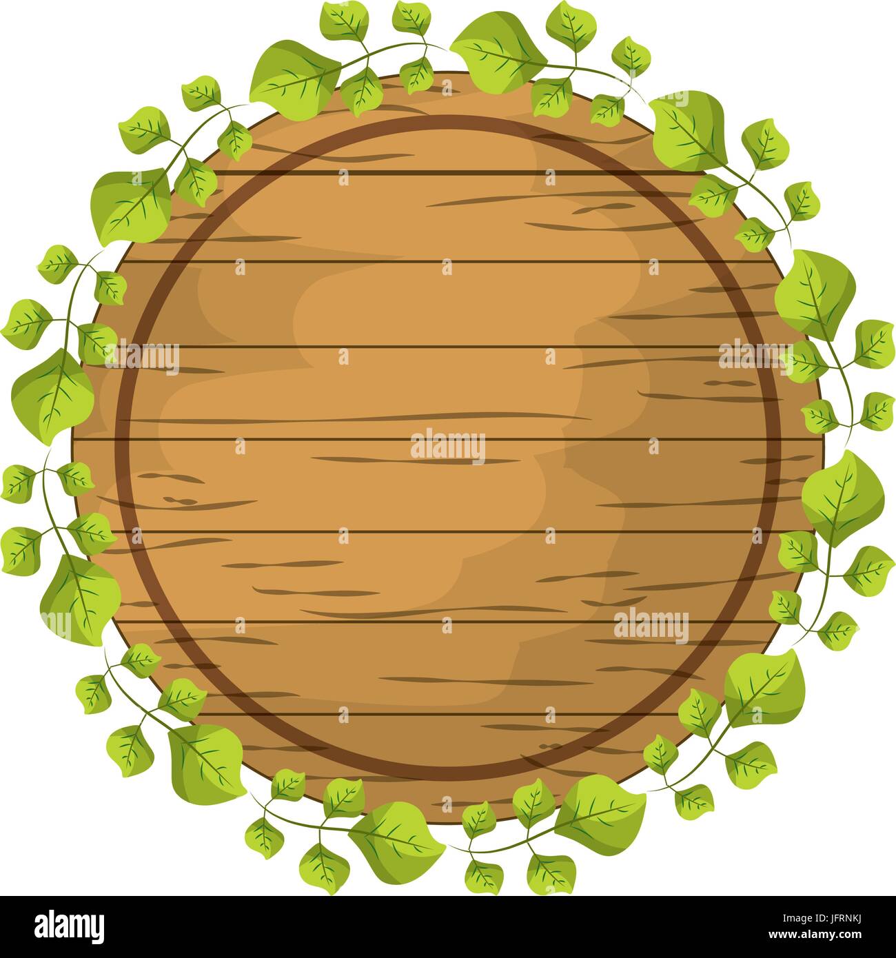 nice emblem with branches leaves design Stock Vector Image & Art - Alamy