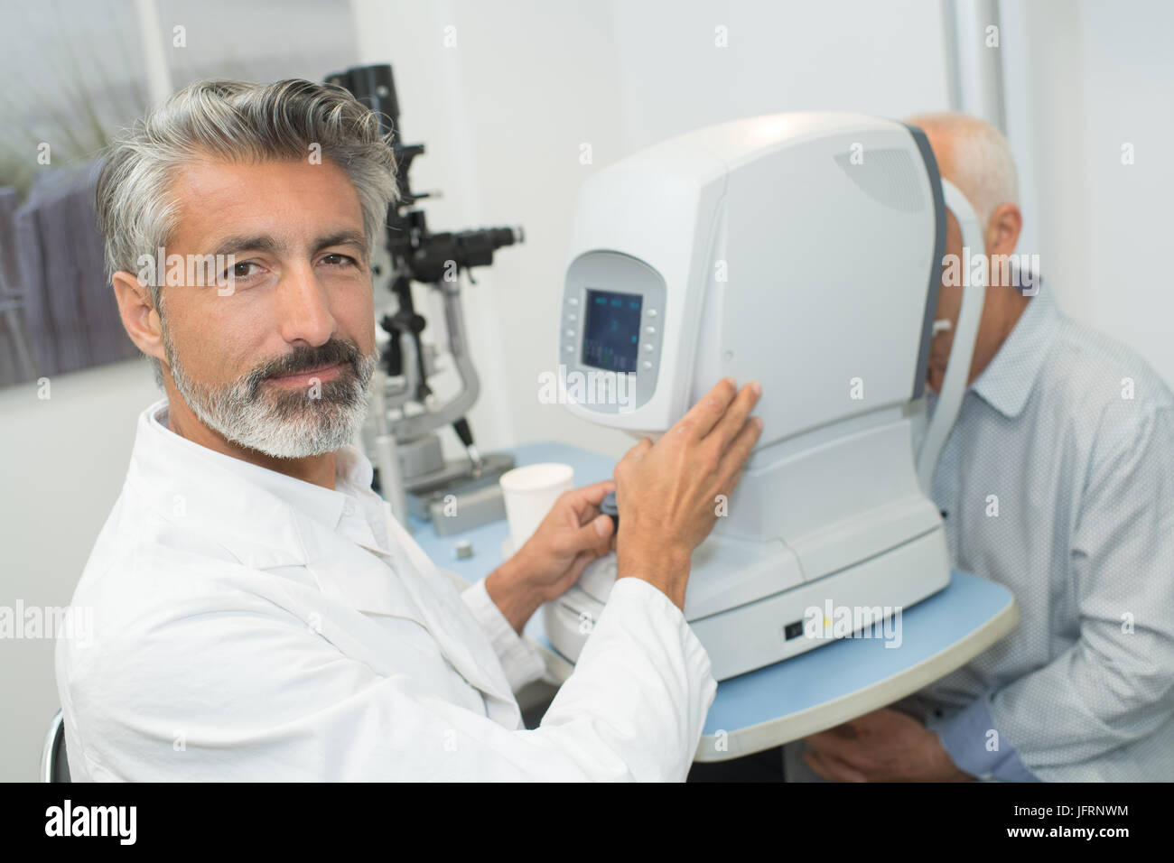 a visit to the optician Stock Photo - Alamy