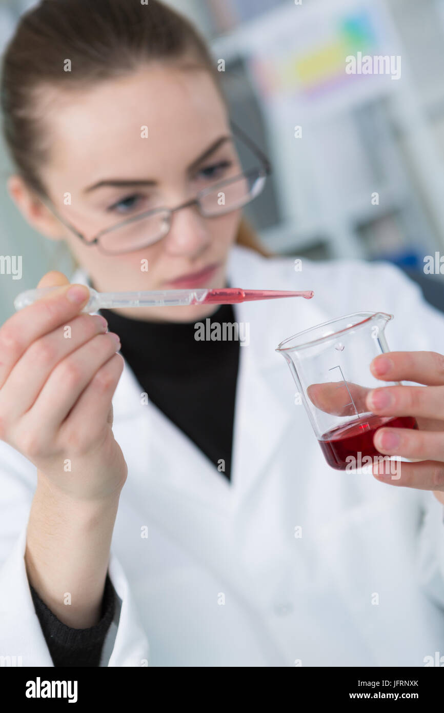 mixing a few drops Stock Photo - Alamy