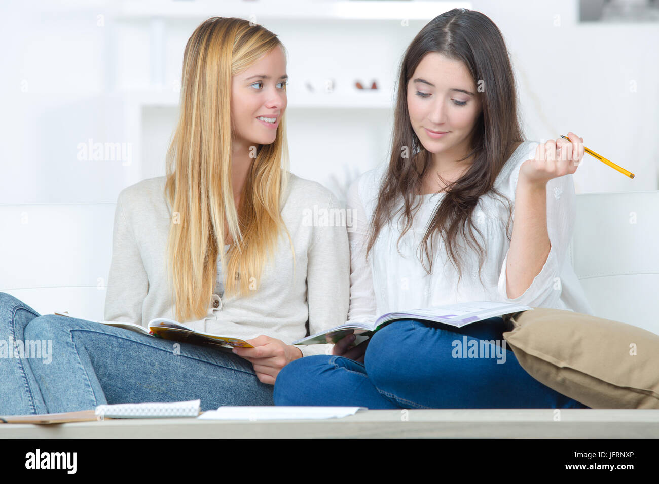 Reviewing school subject hi-res stock photography and images - Alamy