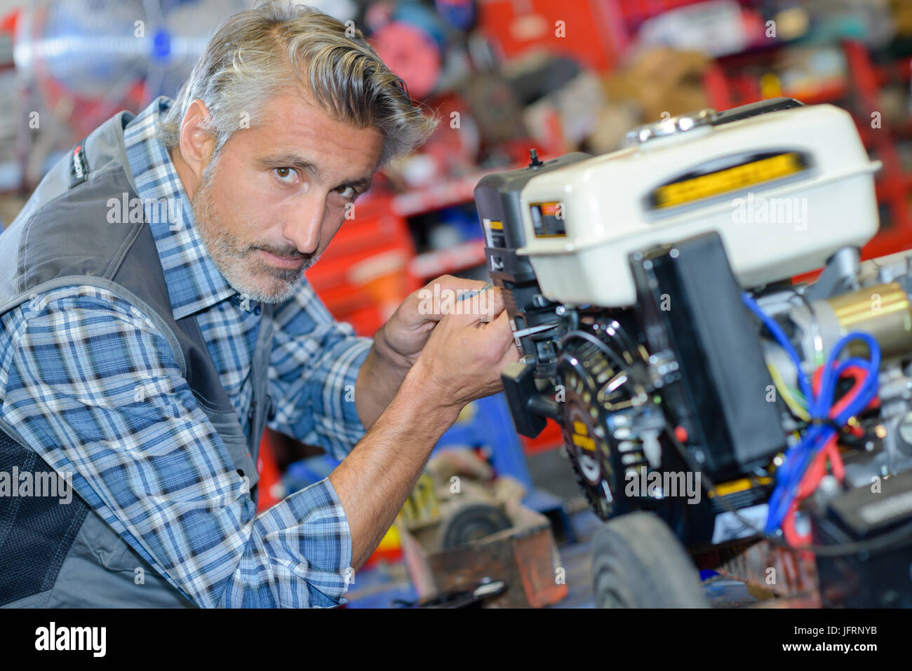 Hardware store salesman checking hi-res stock photography and images ...