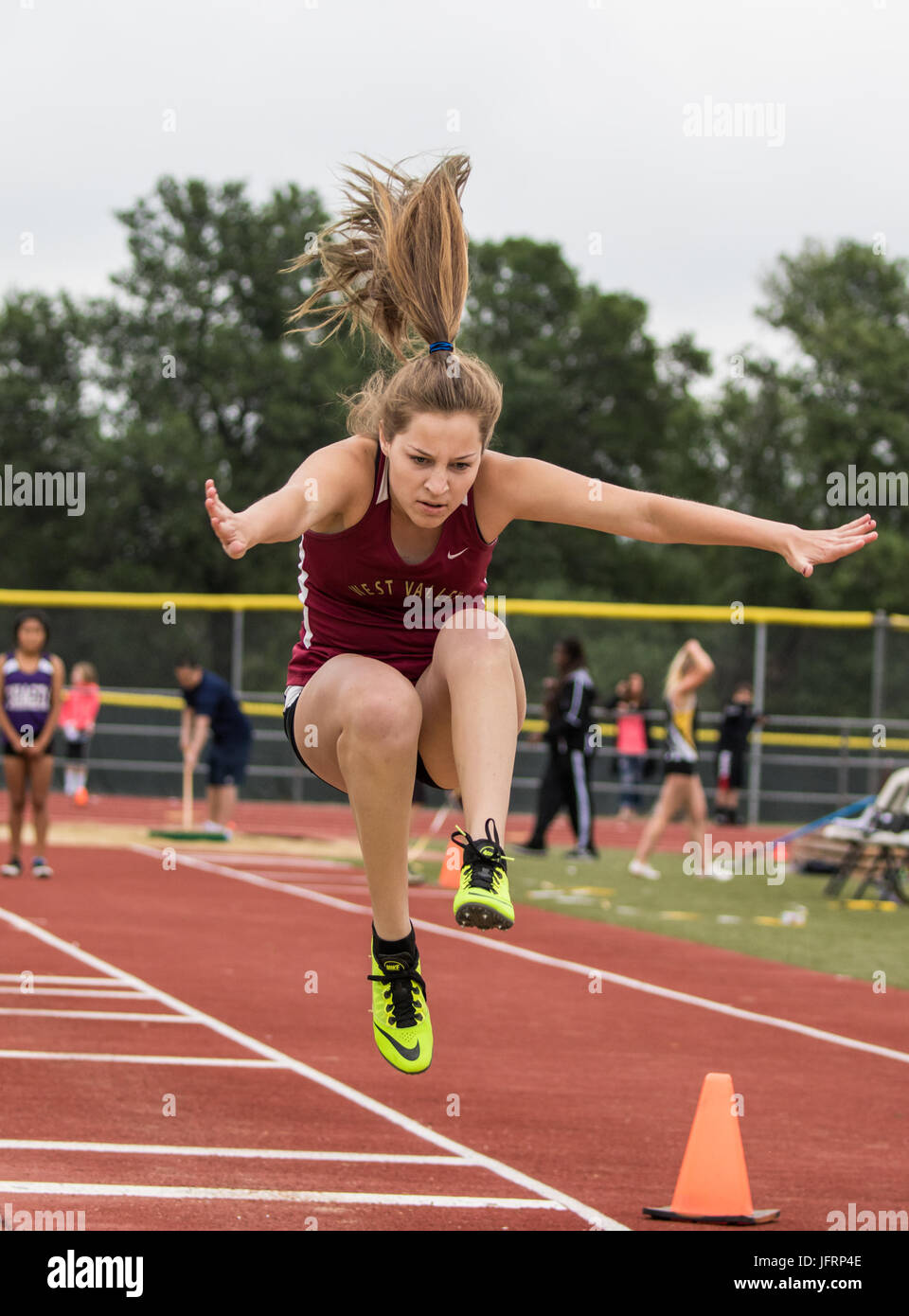 Track and field action at the Hornet Invite in Redding, California ...