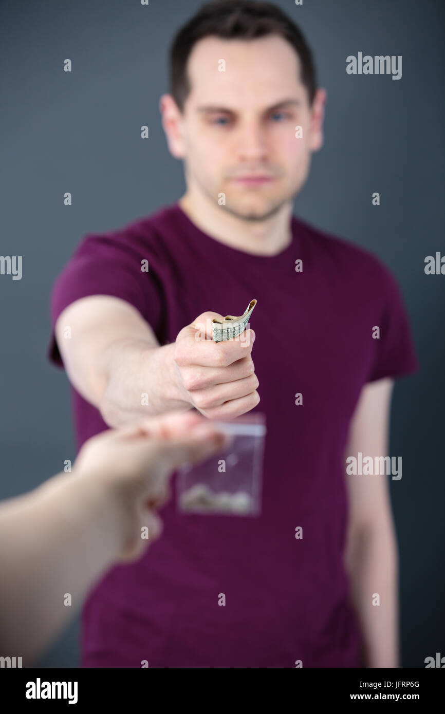 drug dealer and addict during transaction Stock Photo - Alamy