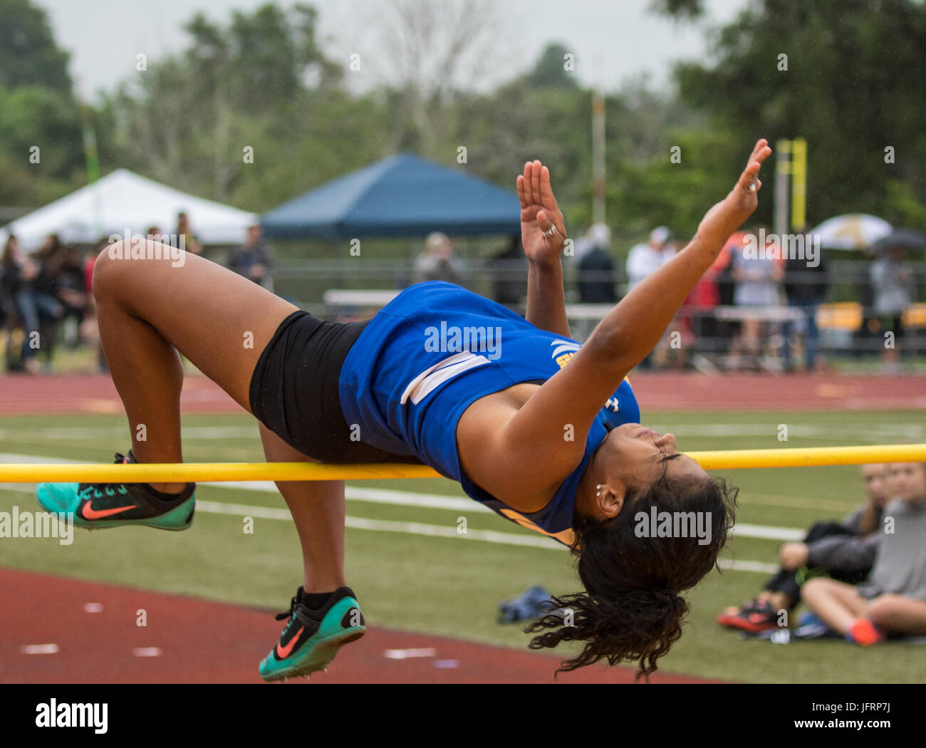 Track and field action at the Hornet Invite in Redding, California ...