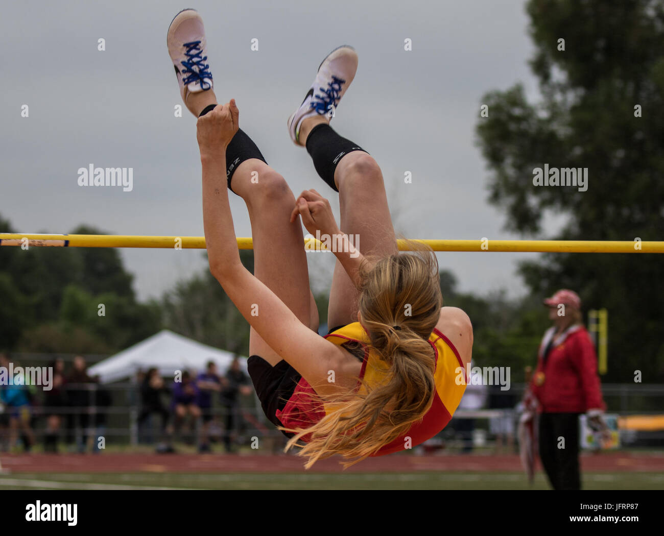 Track and field action at the Hornet Invite in Redding, California ...
