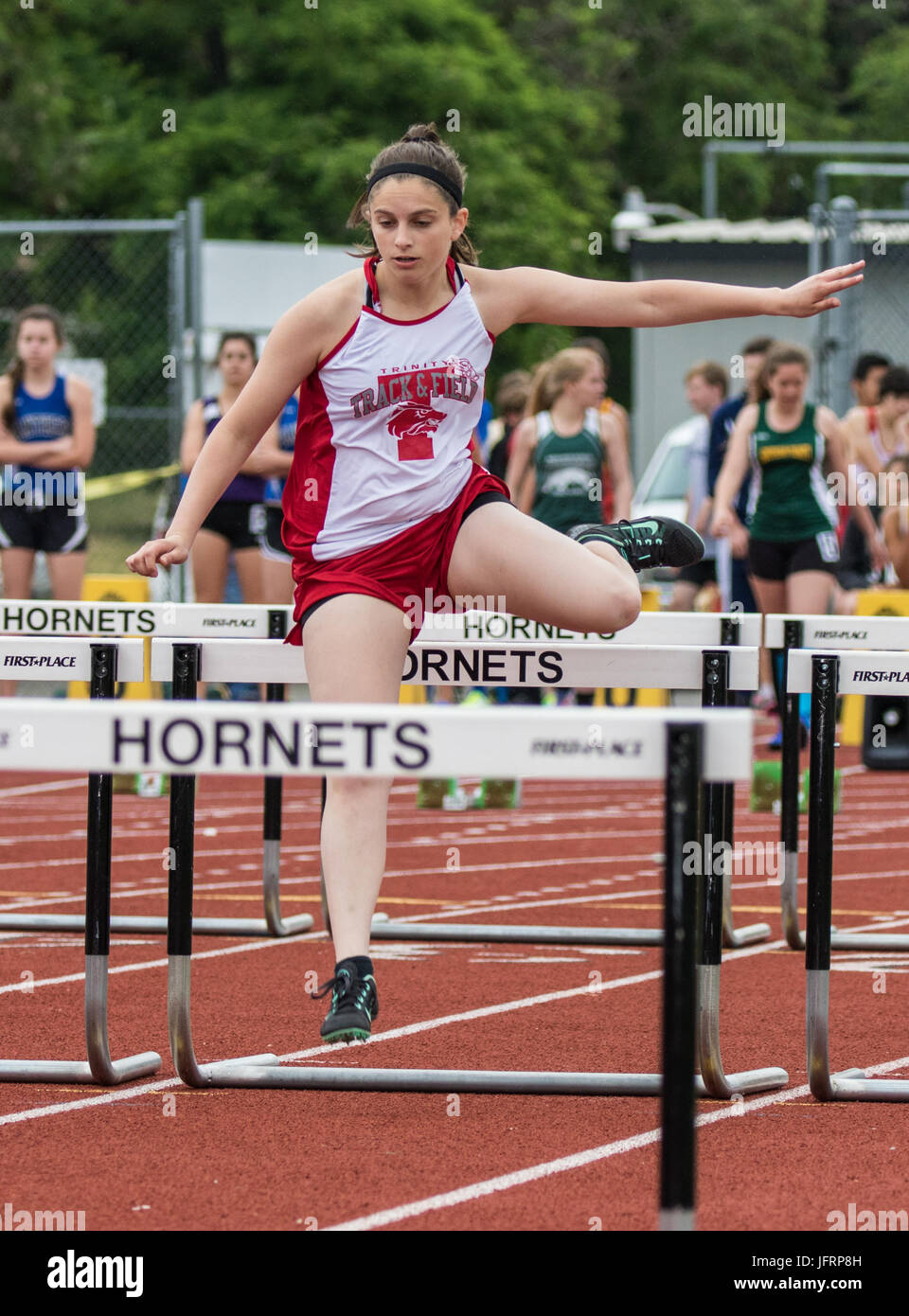 Track and field action at the Hornet Invite in Redding, California ...