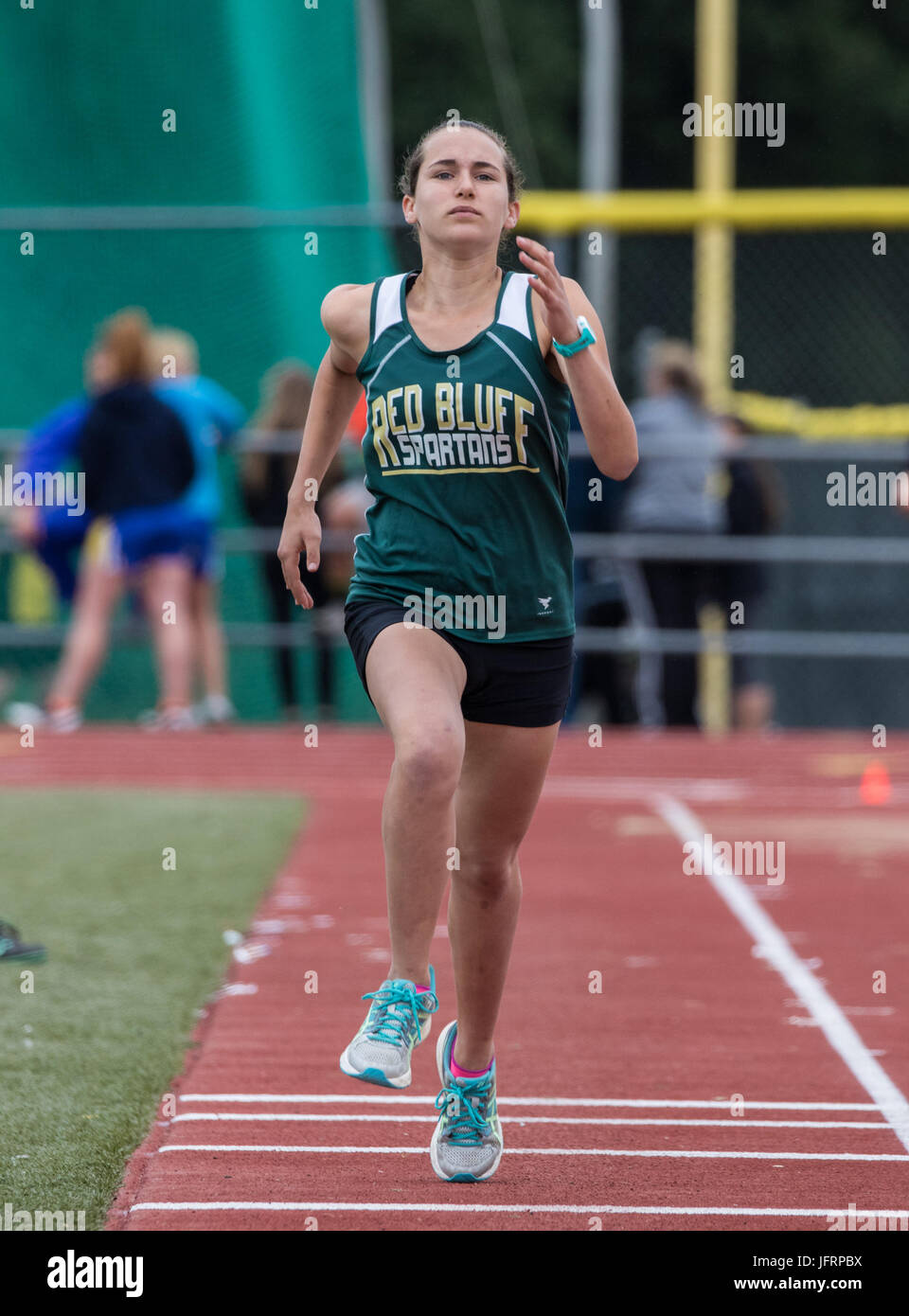 Track and field action at the Hornet Invite in Redding, California ...