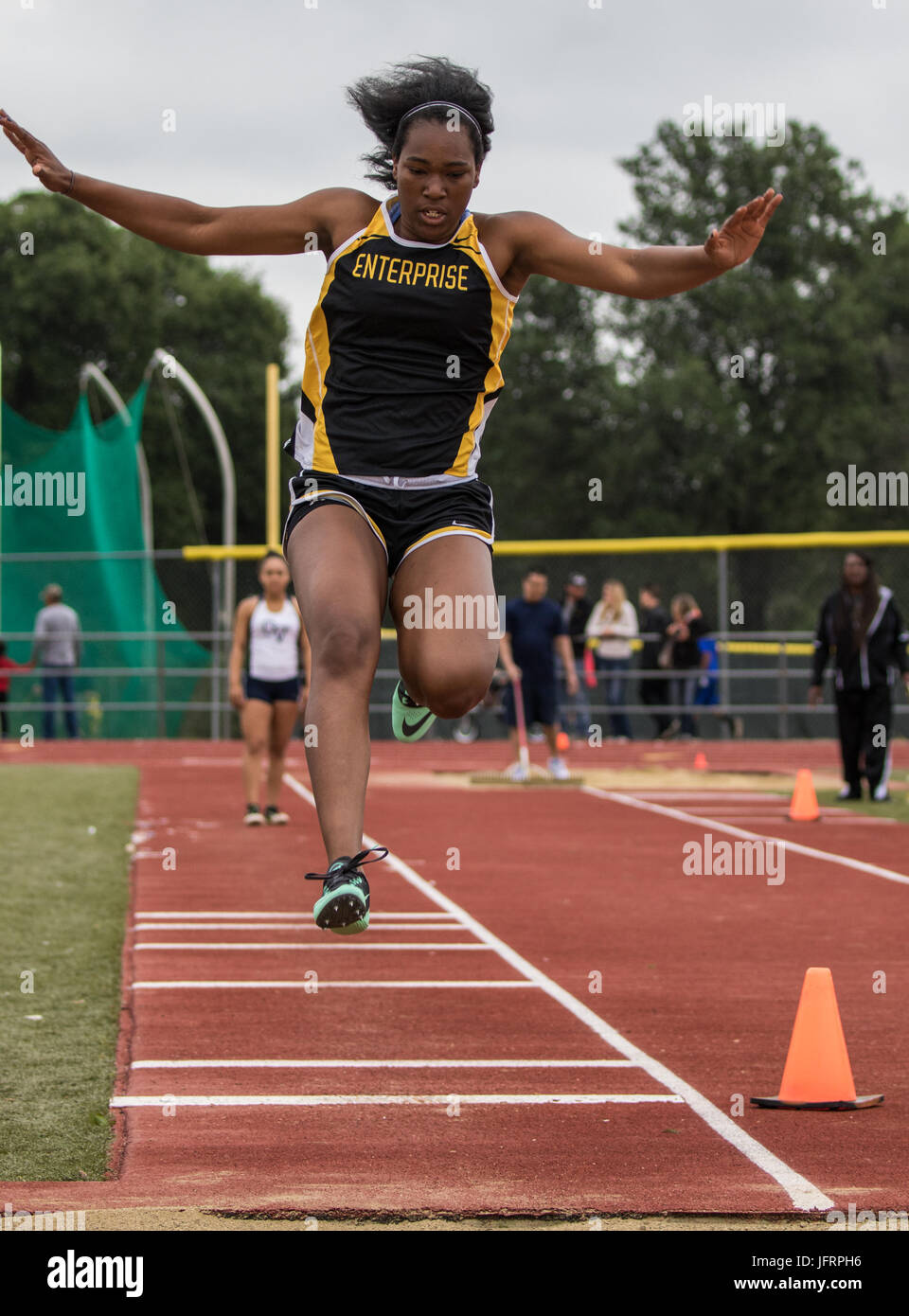 Track and field action at the Hornet Invite in Redding, California ...