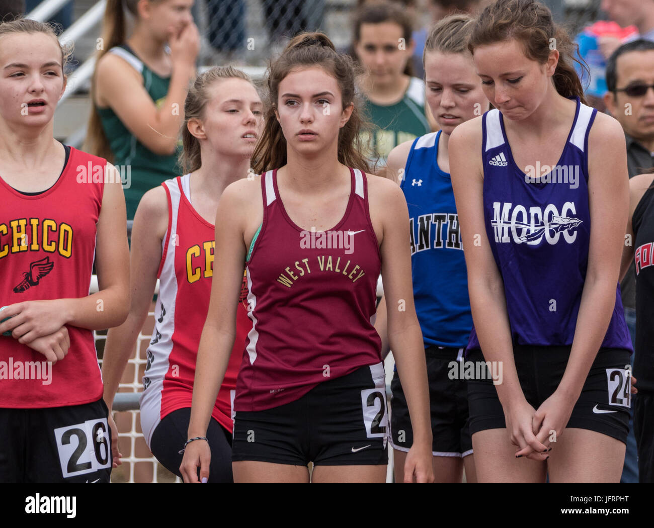 Track and field action at the Hornet Invite in Redding, California ...