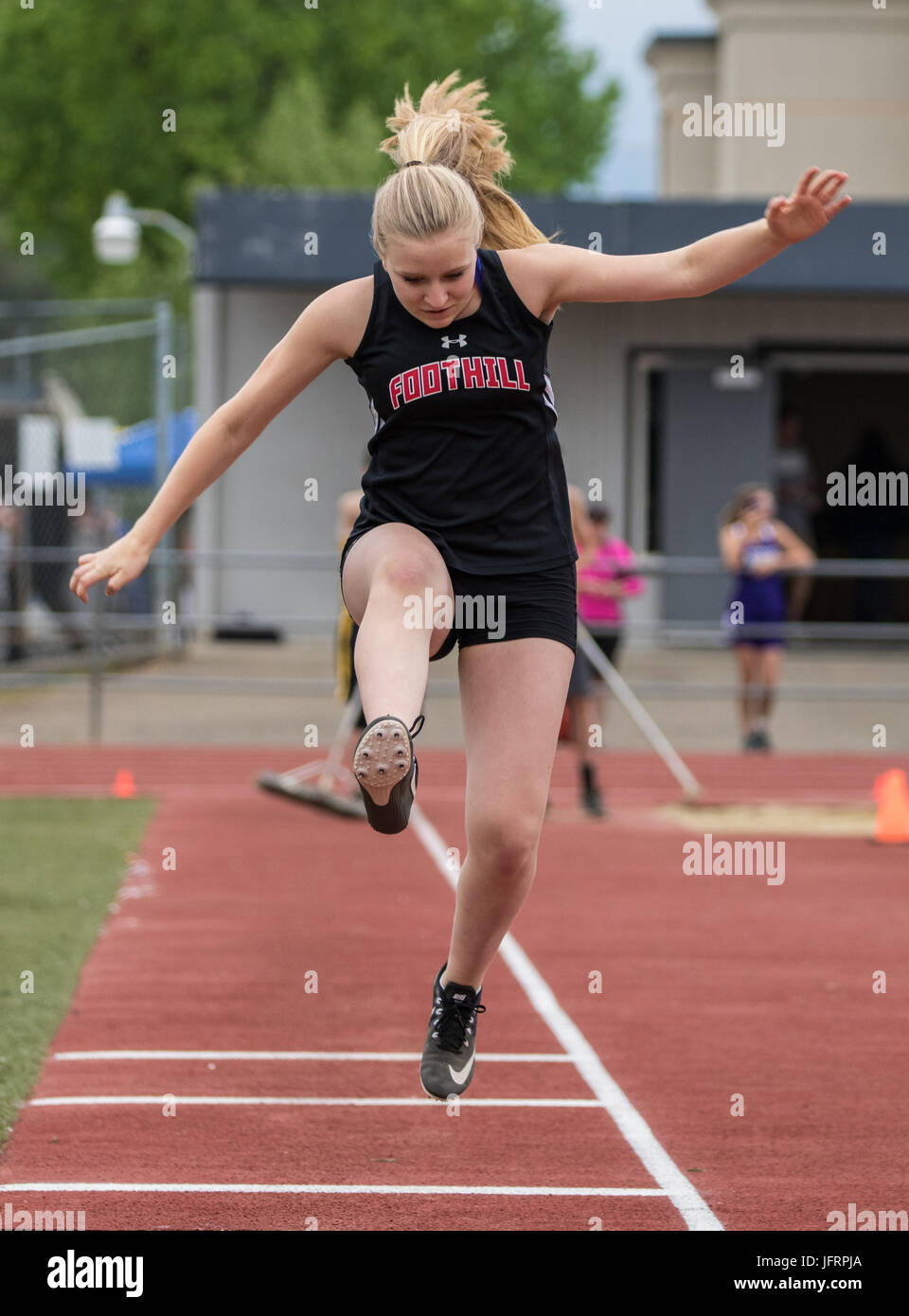 Track and field action at the Hornet Invite in Redding, California ...