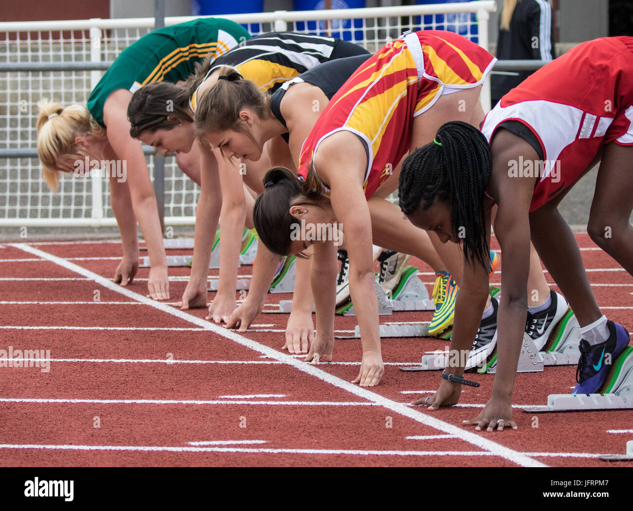 Track and field action at the Hornet Invite in Redding, California ...
