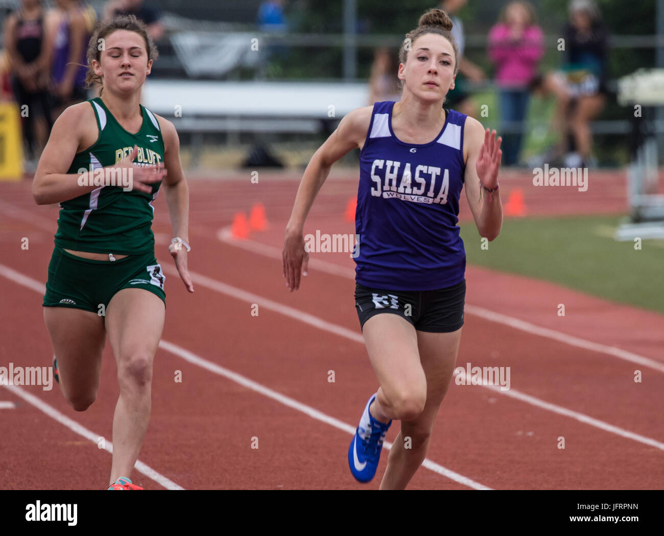 Track and field action at the Hornet Invite in Redding, California ...