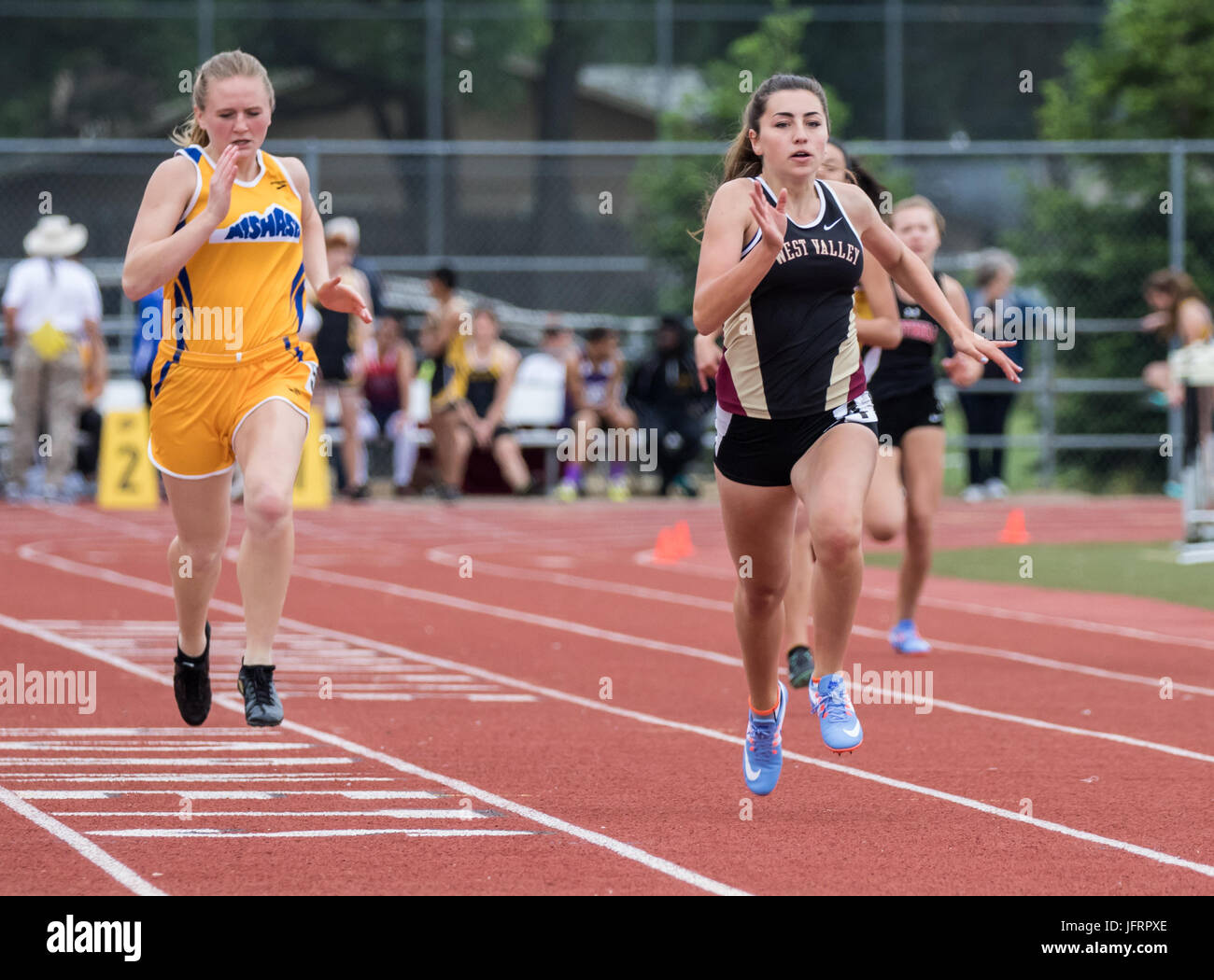 Track and field action at the Hornet Invite in Redding, California ...