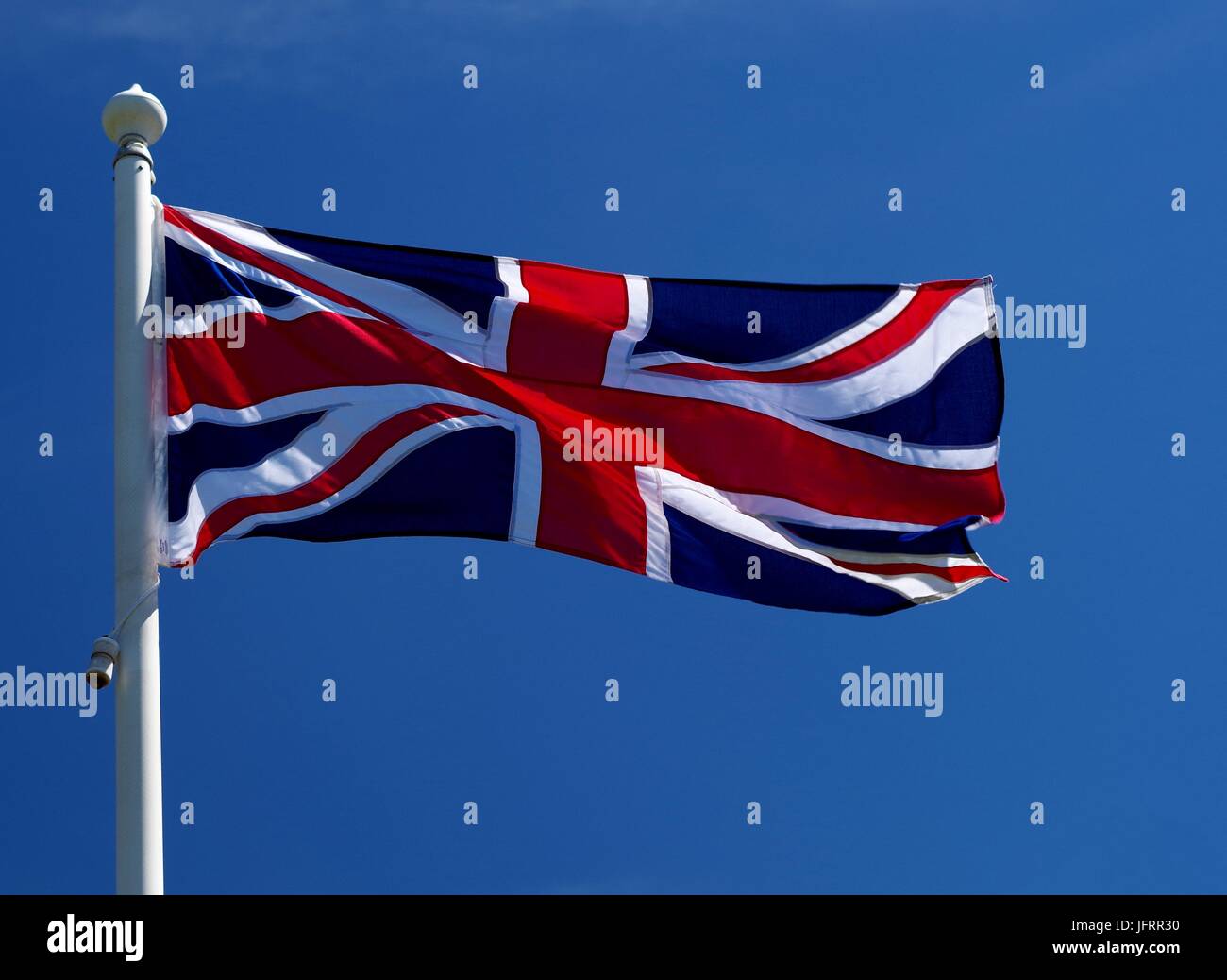 Union Jack Flag in Northernhay Garden Exeter, Devon, UK. July, 2017 ...