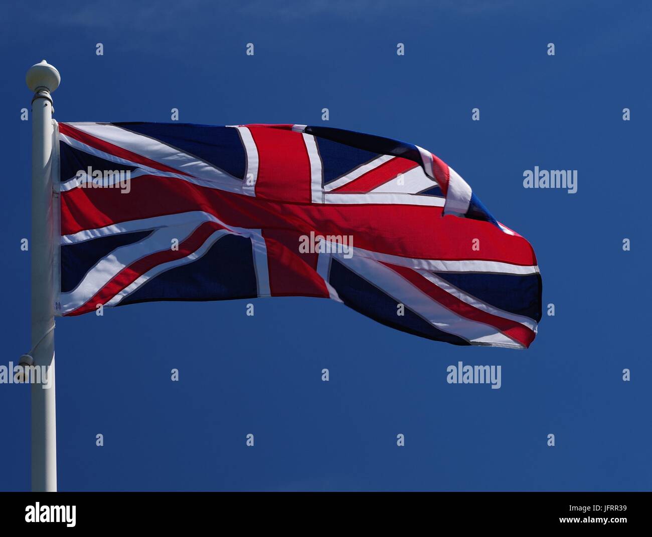 Union Jack Flag in Northernhay Garden Exeter, Devon, UK. July, 2017 ...