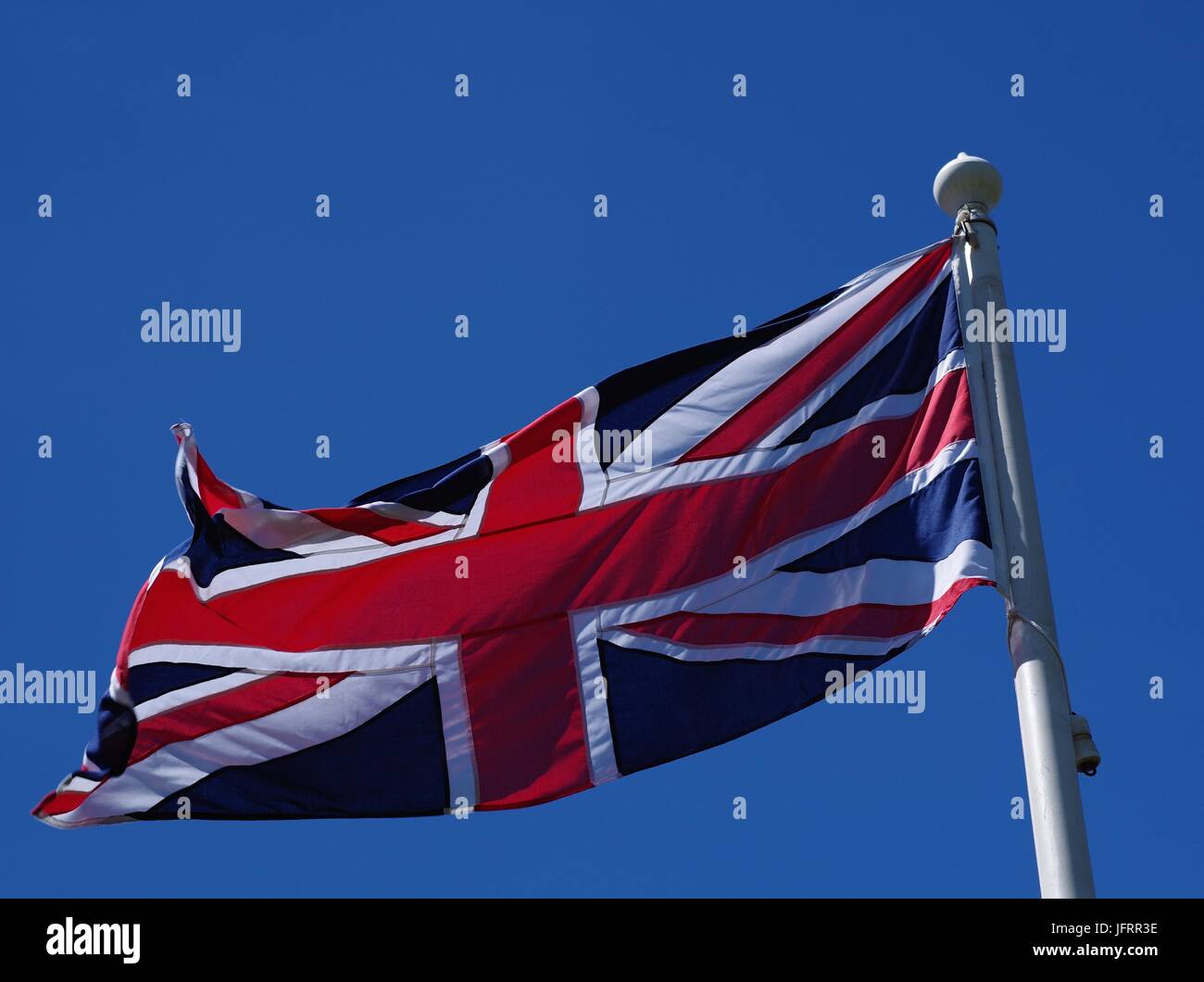 Union Jack Flag in Northernhay Garden Exeter, Devon, UK. July, 2017 ...