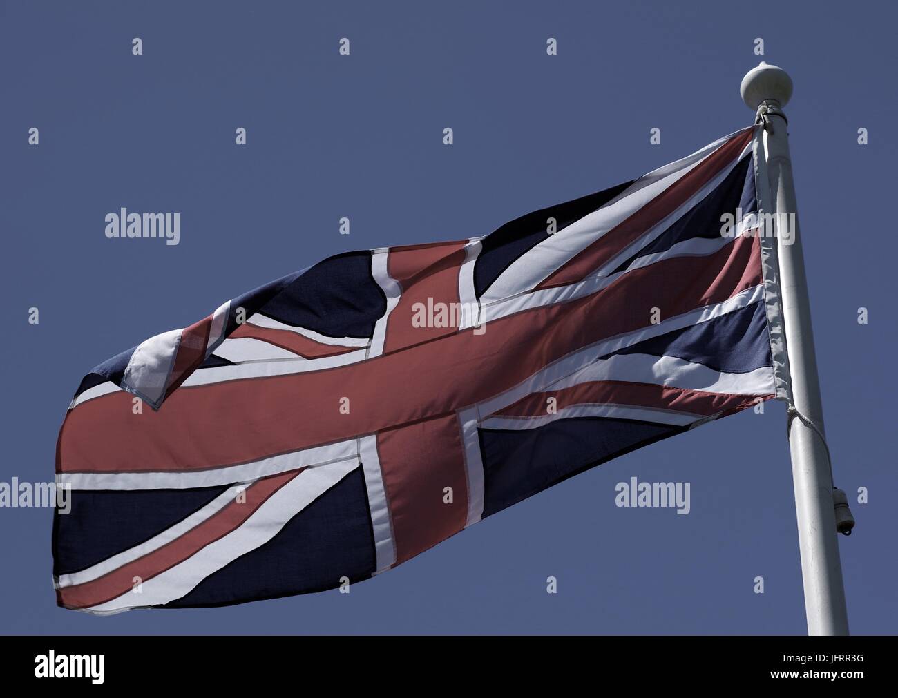 Union Jack Flag in Northernhay Garden Exeter, Devon, UK. July, 2017 ...