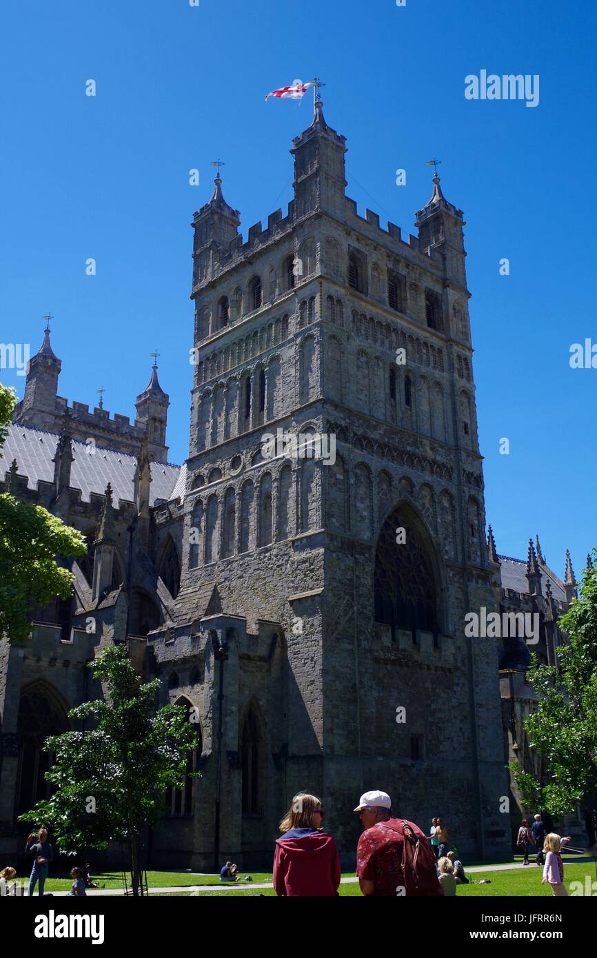 Exeter cathedral south towers hi-res stock photography and images - Alamy