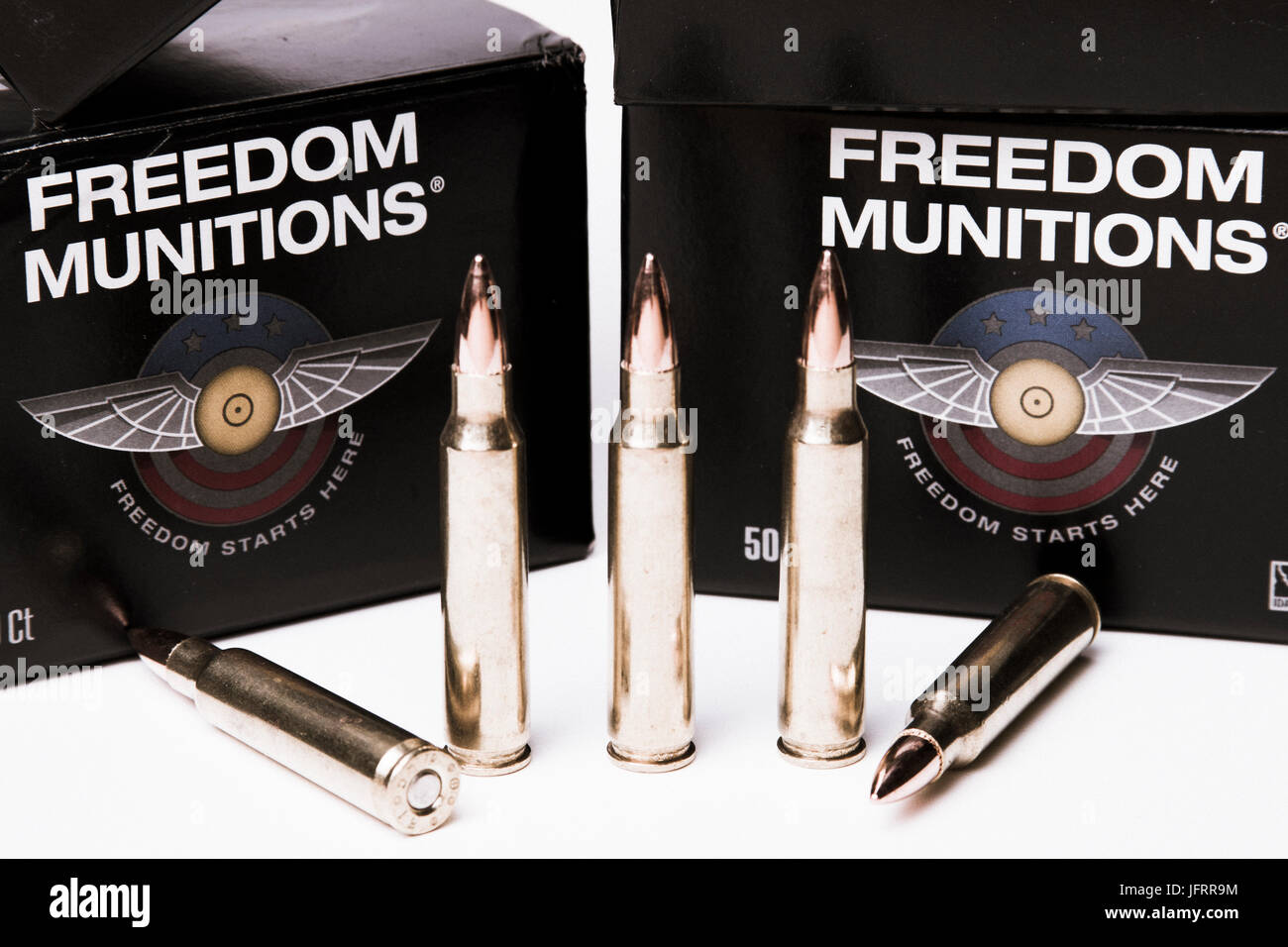 .223cal / 5.56mm ammunition from Freedom Munitions Stock Photo - Alamy