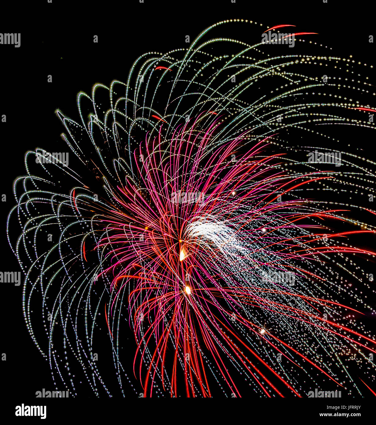 Firework in red color hi-res stock photography and images - Alamy