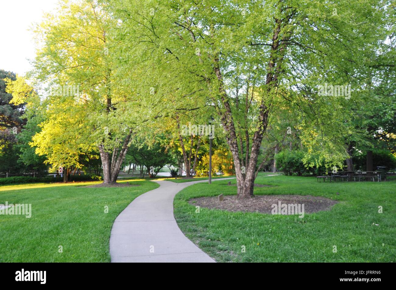 Walkway in a park Stock Photo - Alamy