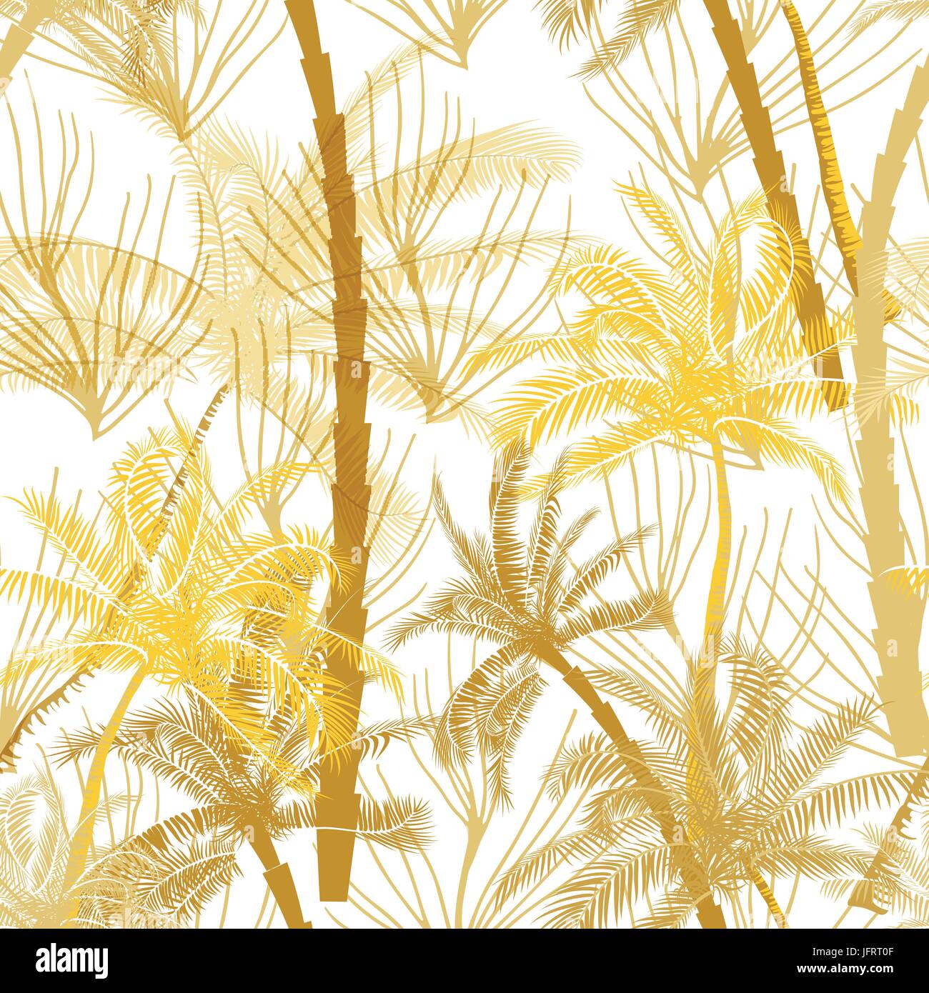 Vector Beautiful exotic tropical summer pattern with palm trees Stock ...