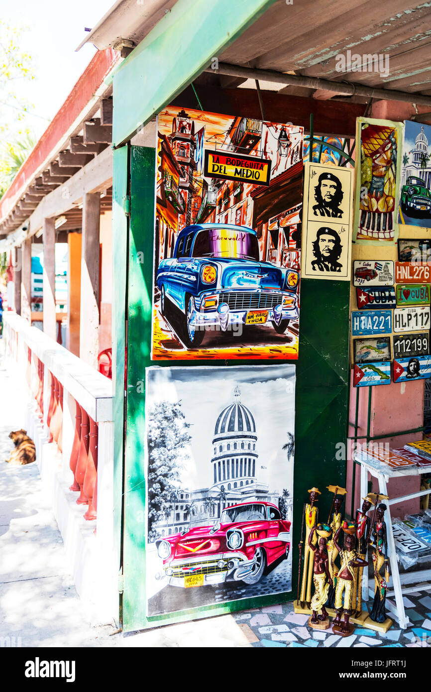 Cuban tourist shop, Cuban tourist goods, pictures of Cuba, Cuban flea ...