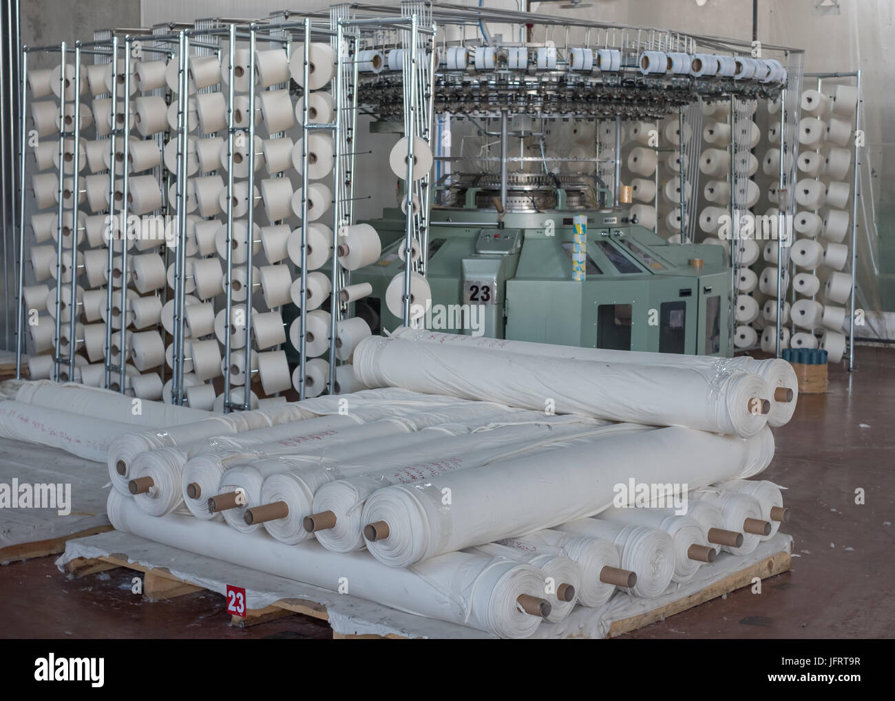 circular knitting machine Stock Photo - Alamy
