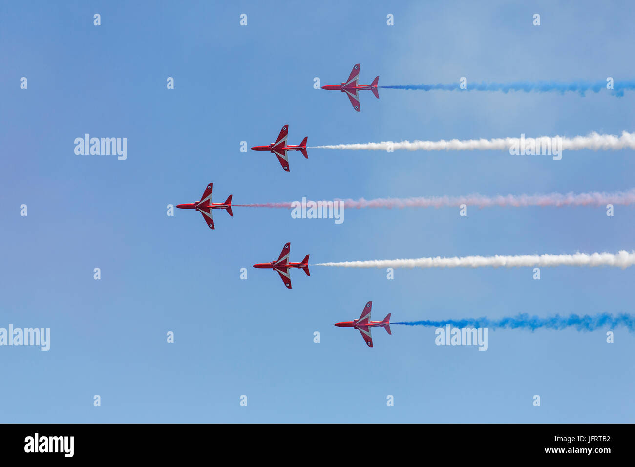 Red Arrows Display Team Stock Photo - Alamy