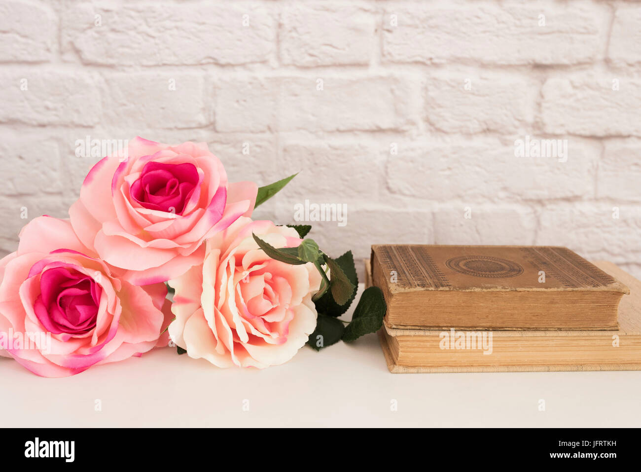 Pink Rose Mock Up. Styled Stock Photography. Floral Frame, Styled Wall ...