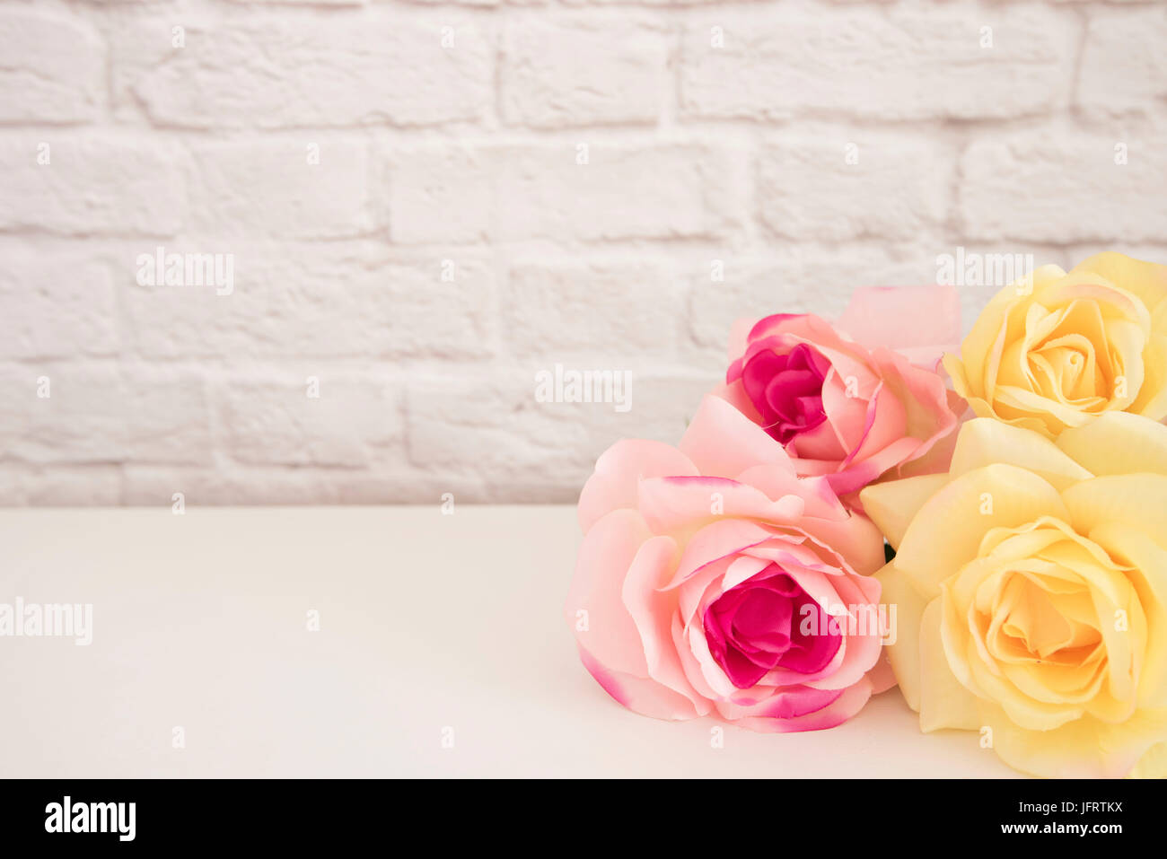 Pink Rose Mock Up. Styled Stock Photography. Floral Frame, Styled Wall ...