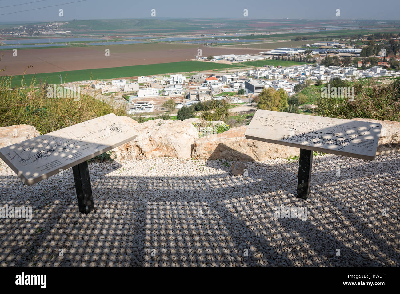 Harod Valley lookout next to Kibbutz Hephzibah in Israel Stock Photo ...