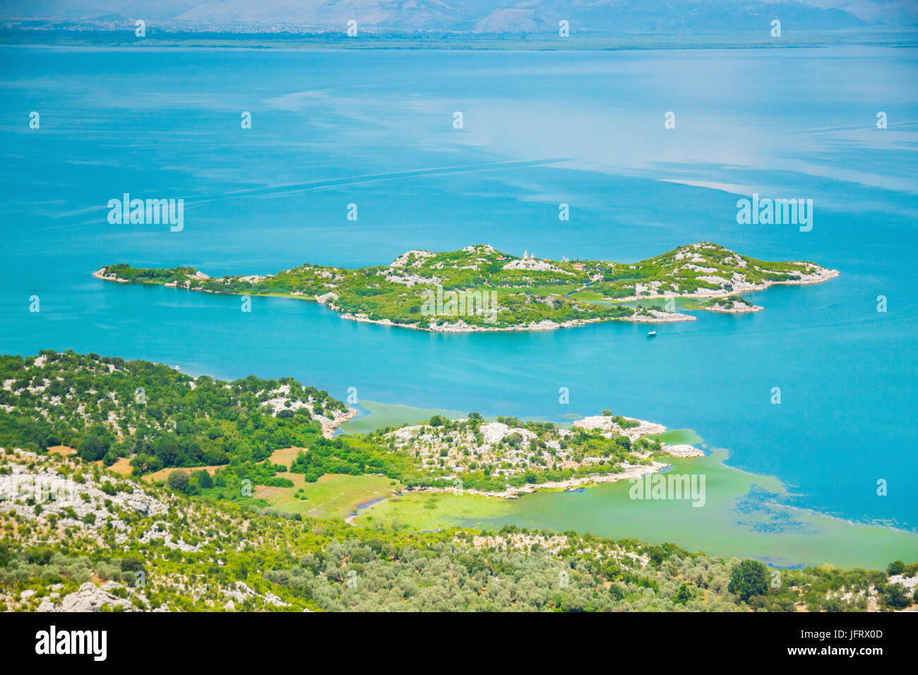 Panoramic view of Skadar lake in a national park in Montenegro Stock ...