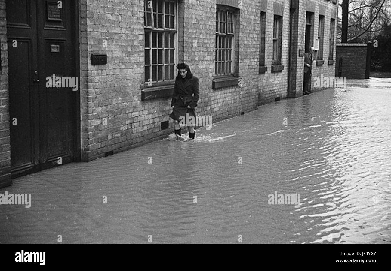River severn floodwaters Black and White Stock Photos & Images - Alamy