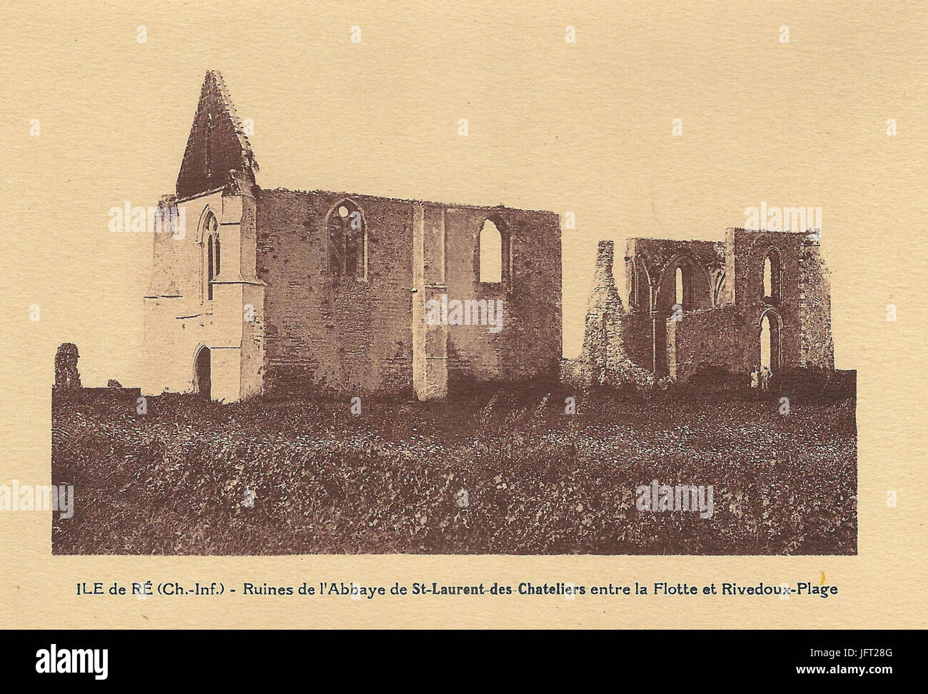 Île de Ré-FR-17-ruines abbaye des Chatelliers Stock Photo - Alamy