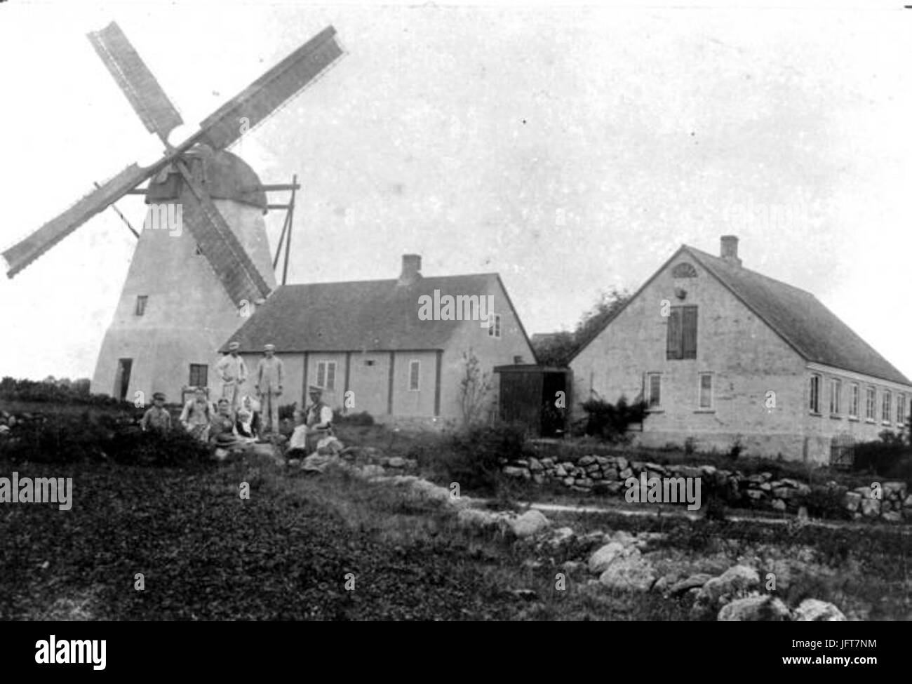 Årsdale Mølle ca. 1890 før møllen fik vindrose og klapvinger Stock ...
