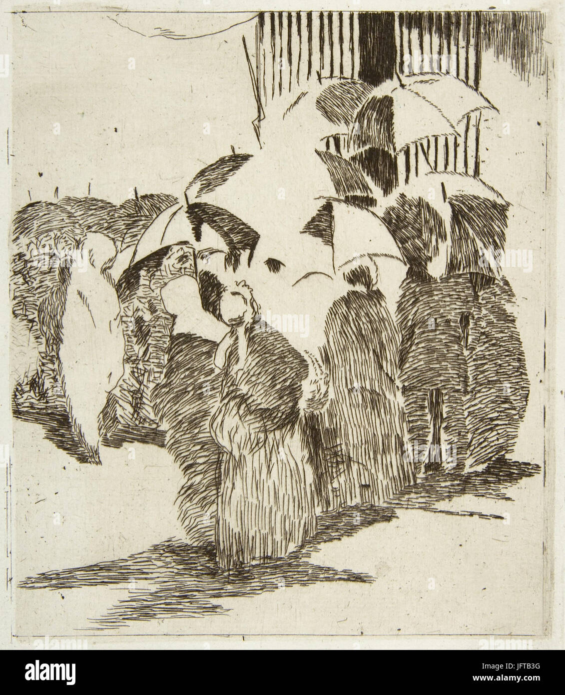 Édouard Manet, Line in front of the Butcher Shop, 1870-71 Stock Photo ...