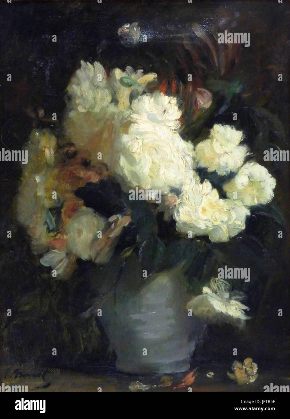 Édouard Manet (attributed to) - Still Life with White Peonies and Other ...