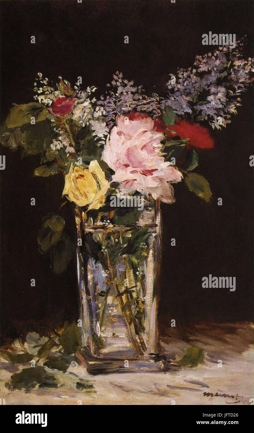 Édouard Manet - Roses et lilas (RW 417 Stock Photo - Alamy