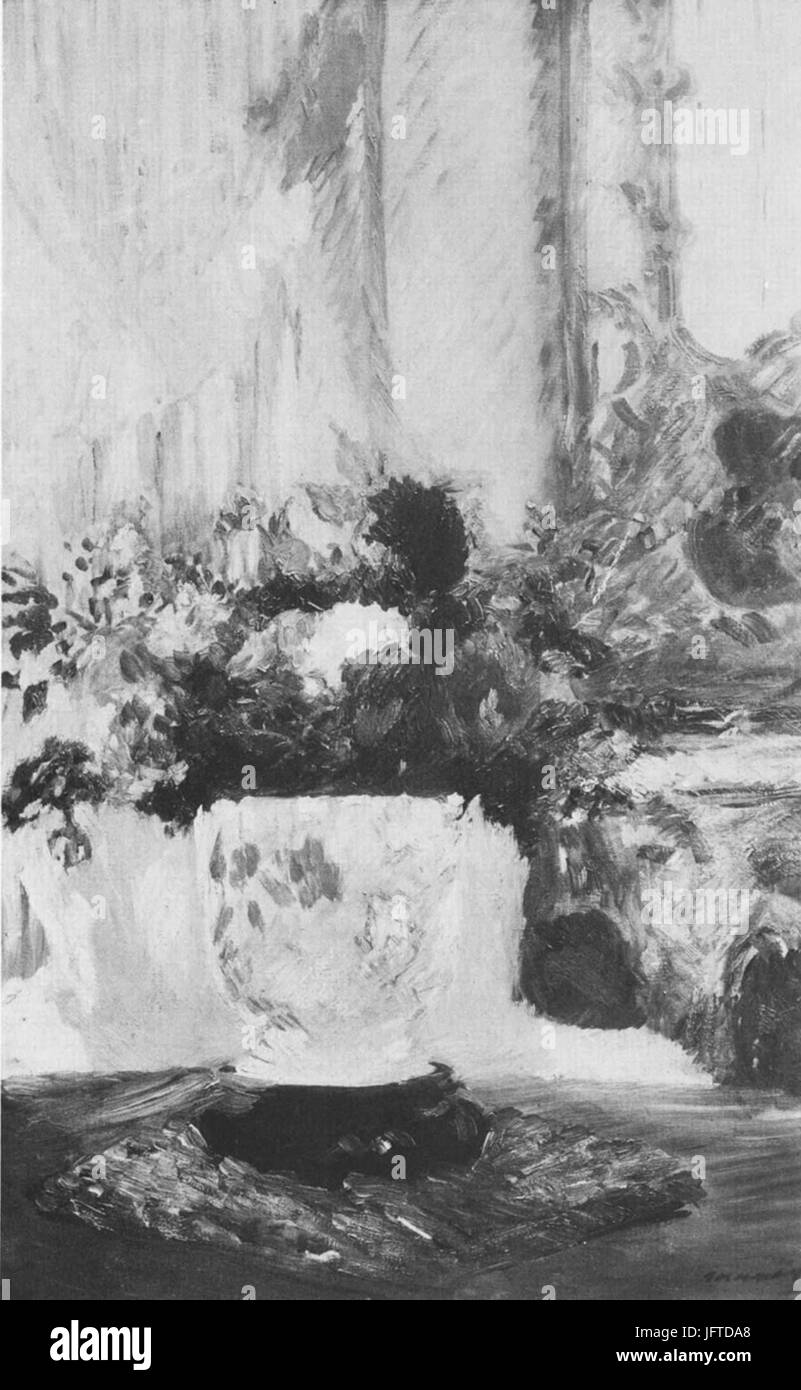 'Vase de fleurs' by Édouard Manet is a still life painting showcasing a ...