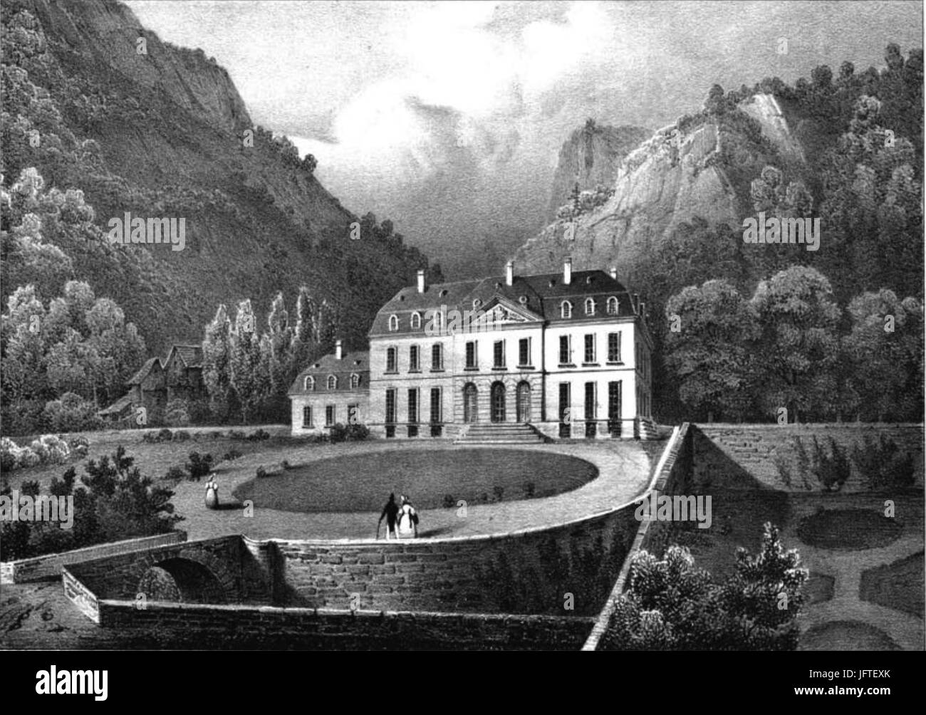 037 album dauphiné, chateau de Tencin, Isère, by VC cropped Stock Photo ...