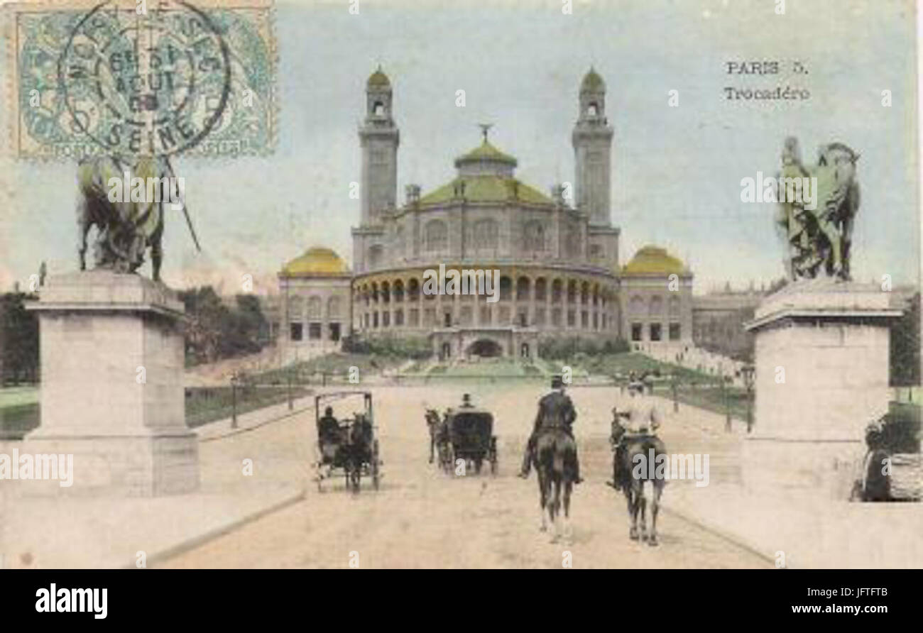 75-Paris-Entrée du Trocadéro-1905 Stock Photo - Alamy