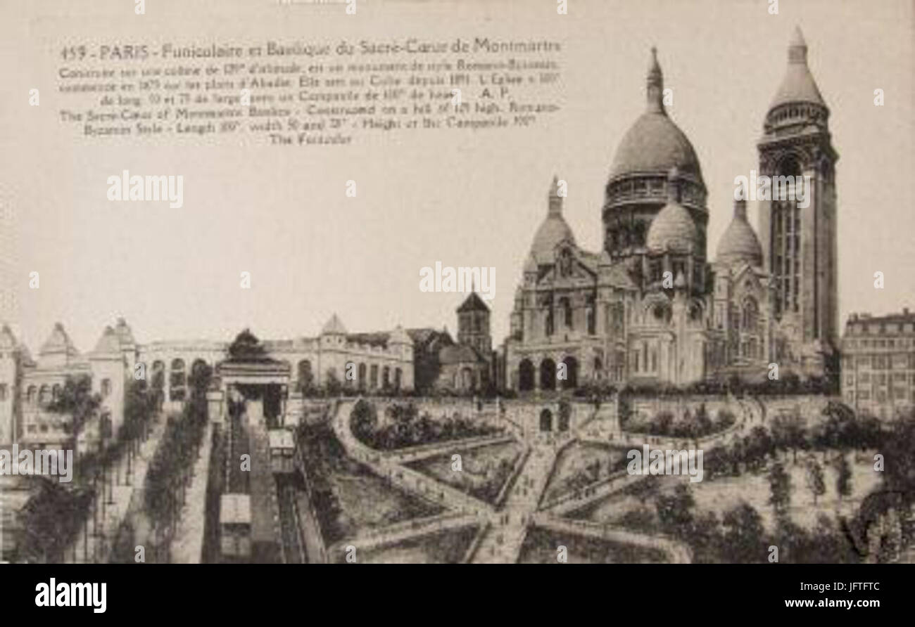 Map of sacre coeur hi-res stock photography and images - Alamy