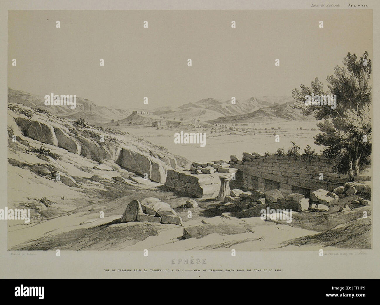 Éphèse Vue de Yasalouk prise du tombeau de St Paul - Laborde Léon ...